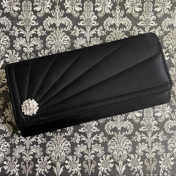 Icing | Bags | Vntg Icing 99s Y2k Black Satin Rhinestone Formal Clutch ...